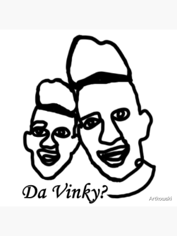 "Da Vinky? Meme Line Art" Poster for Sale by Artkowski | Redbubble