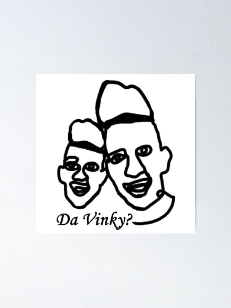 "Da Vinky? Meme Line Art" Poster for Sale by Artkowski | Redbubble
