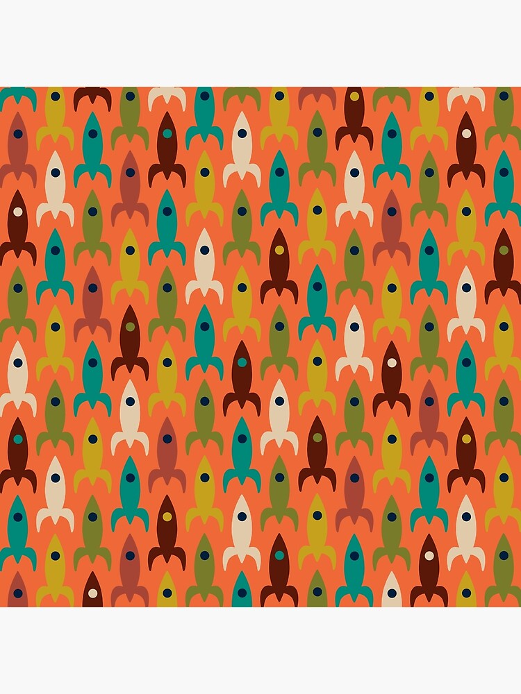 "Mid-Century Modern Rocket Ships - Colorful Space Age Atomic Era ...