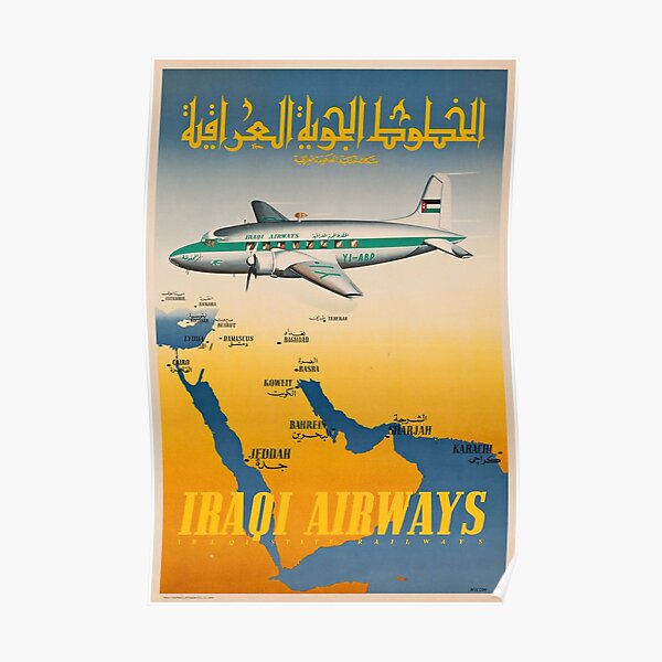 "Iraqi Airways retro poster" Poster for Sale by CorasPosters | Redbubble