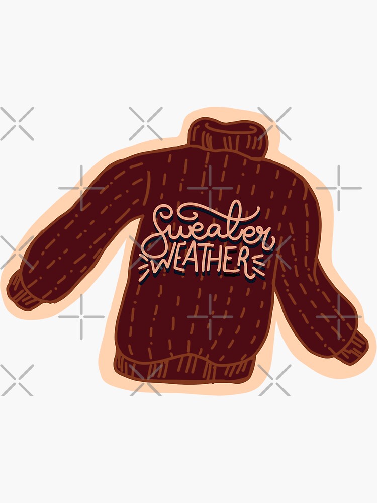 "Sweater weather" Sticker for Sale by gabycreative | Redbubble