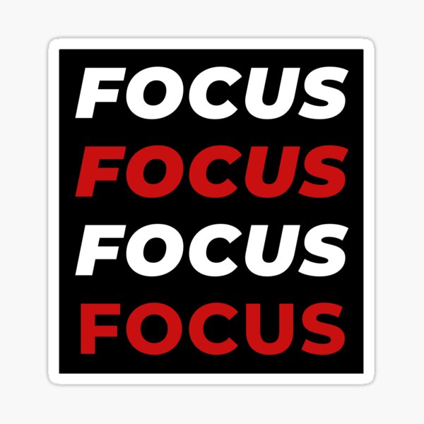 "FOCUS" Sticker by salwaMX | Redbubble