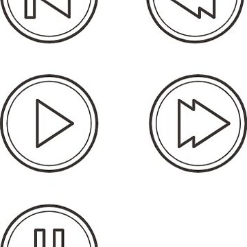 "Media Control Symbols" Sticker for Sale by joantmack | Redbubble