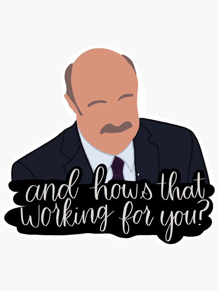 "Dr. Phil" Sticker for Sale by Penbooklit | Redbubble