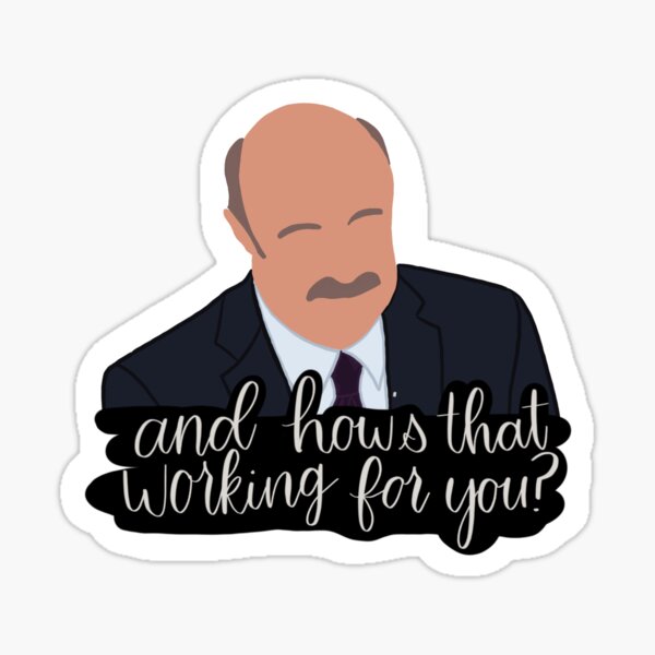 "Dr. Phil" Sticker for Sale by Penbooklit | Redbubble