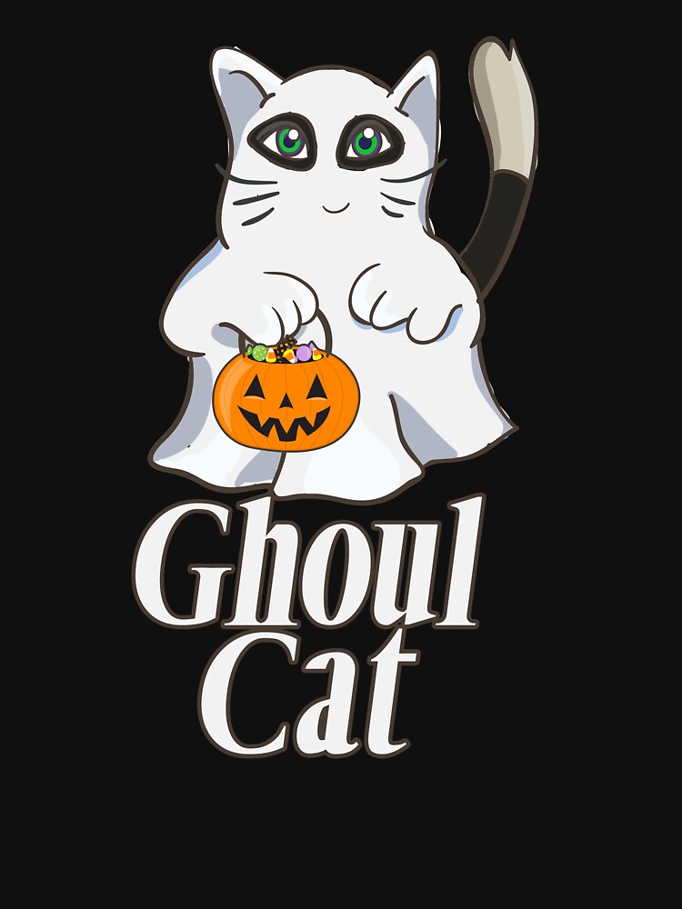 "Ghoul Cat Funny Halloween Pun" Essential T-Shirt for Sale by 4Craig ...
