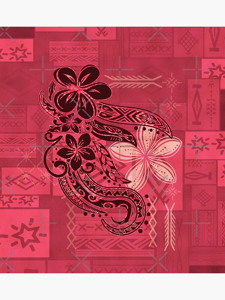 "Samoan Tribal Malu Mana Motif" Art Print by sunnthreads | Redbubble