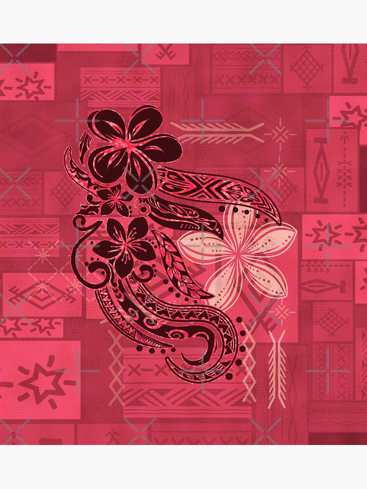 "Samoan Tribal Malu Mana Motif" Sticker by sunnthreads | Redbubble