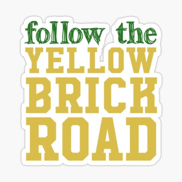 "Follow the yellow brick road" Sticker for Sale by megahuong | Redbubble