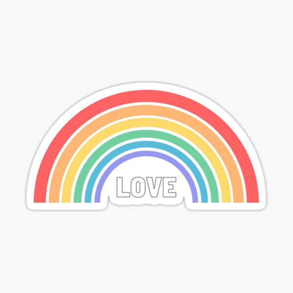 "Rainbow love" Sticker for Sale by peace1423 | Redbubble