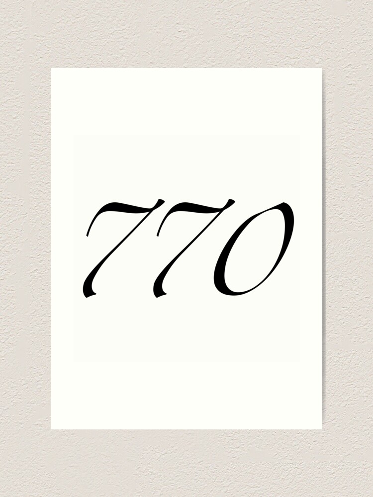 "Atlanta Georgia GA Area Code 770" Art Print for Sale by Lartheviking ...