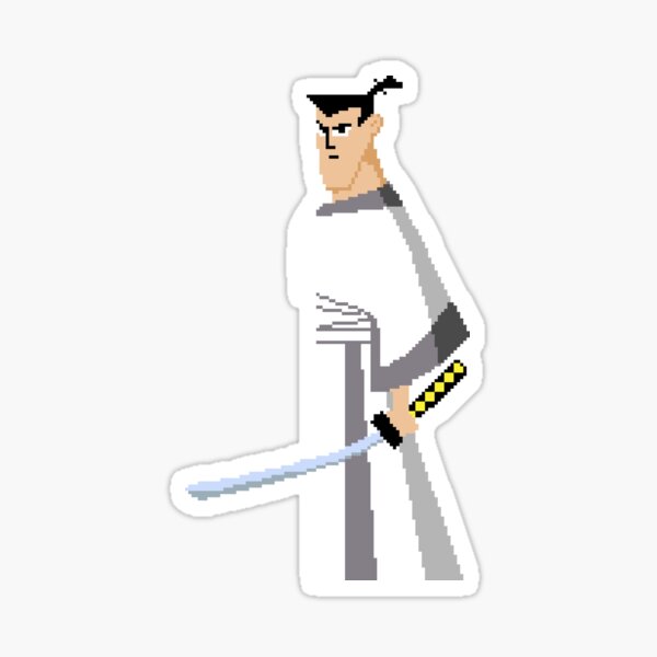Pegatina «Samurai Jack Retro Pixel Art Style» de EffeArt | Redbubble