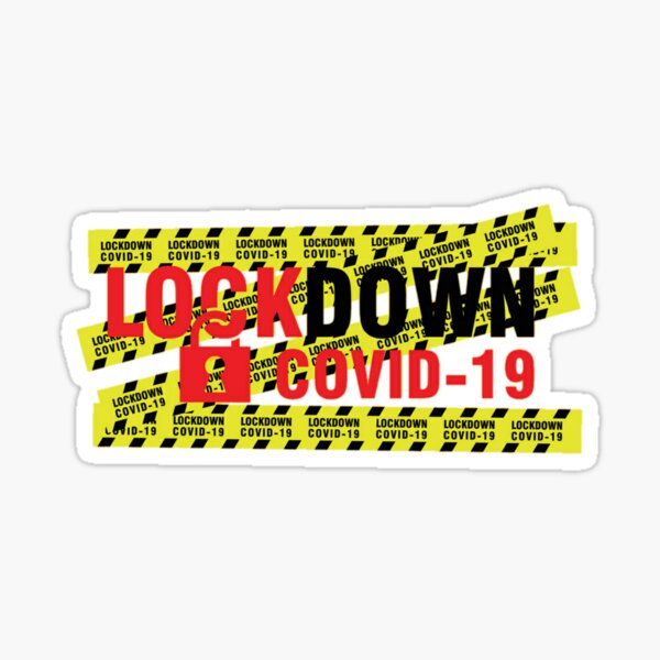 "Funky lockdown Covid-19 merchandise" Sticker for Sale by Sovikgoswami ...