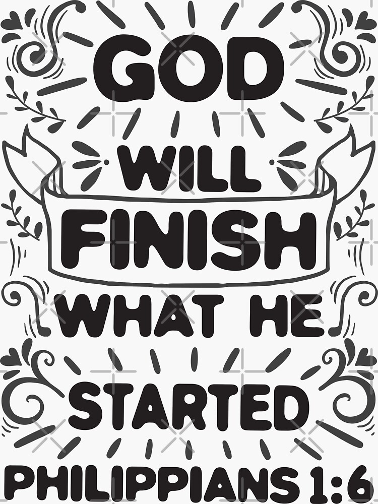 "Philippians 1:6" Sticker for Sale by plushism | Redbubble