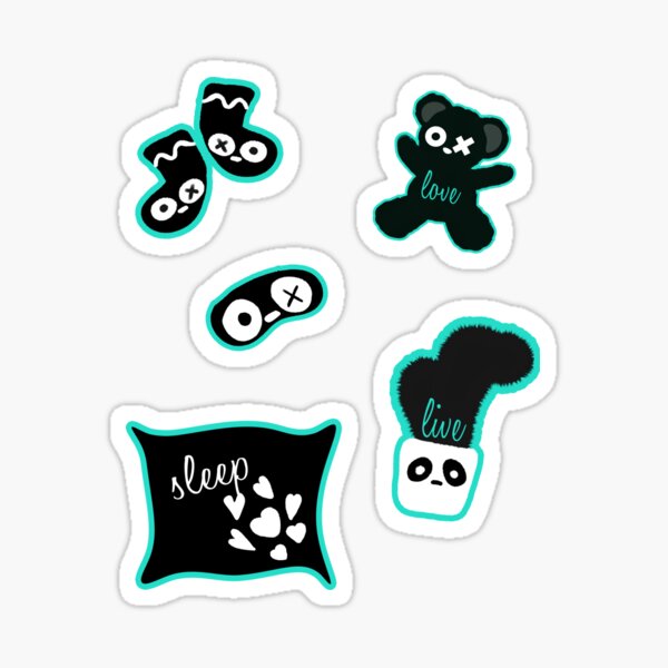 "PANDA THEMED DOODLE 2 - XO EYES" Sticker by OJ-Creatives | Redbubble