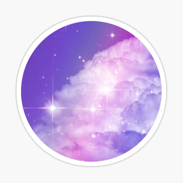 "Purple Clouds Aesthetic Sky" Sticker by ind3finite | Redbubble