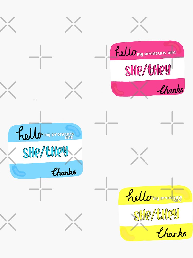 "she/they sticker pack" Sticker for Sale by stardewstudios | Redbubble