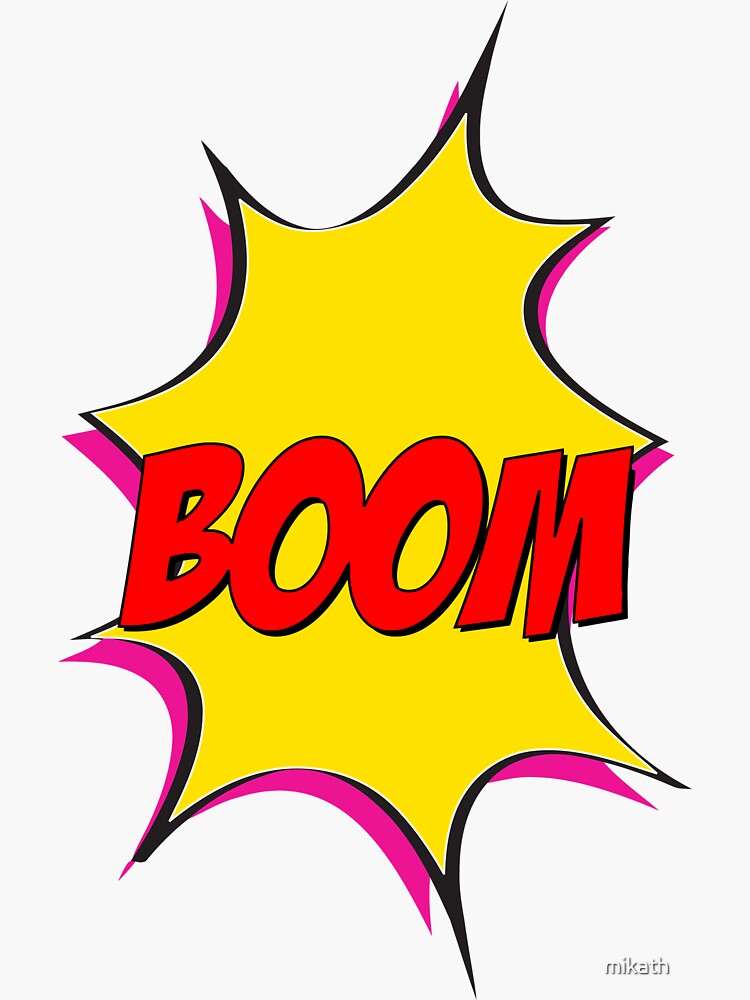 "Boom boom pow" Sticker for Sale by mikath | Redbubble