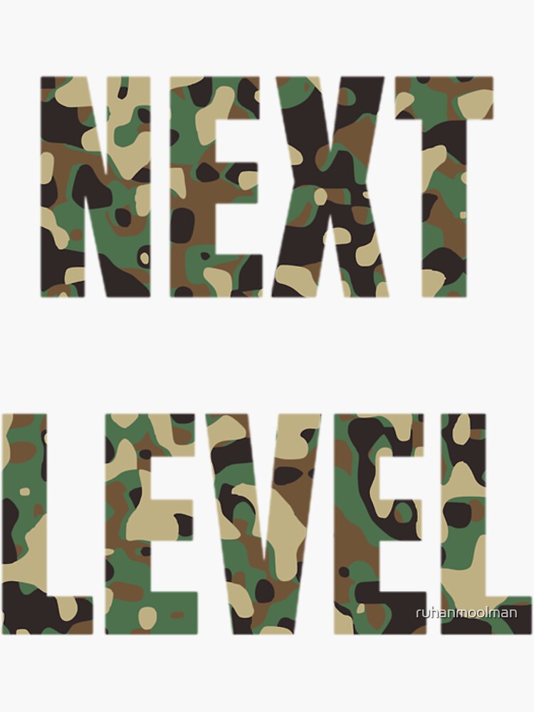 "next level" Sticker for Sale by ruhanmoolman | Redbubble