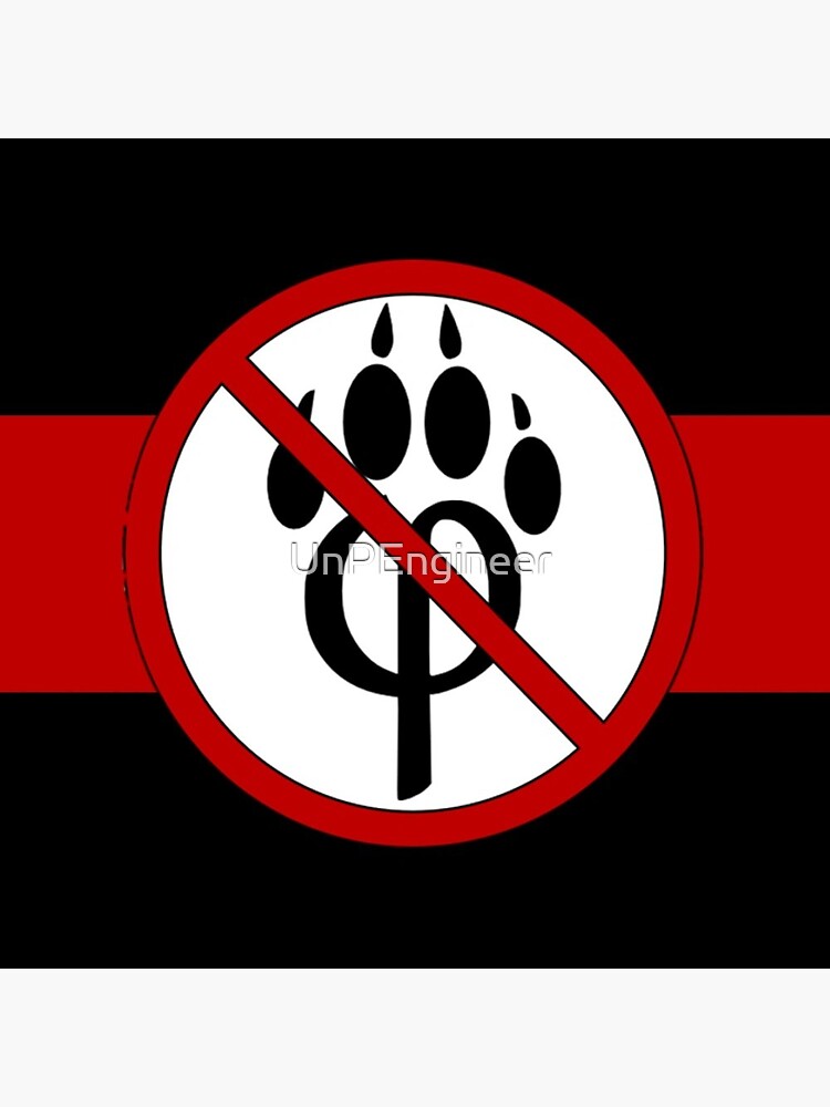 "Anti-furry flag" Pin for Sale by UnPEngineer | Redbubble
