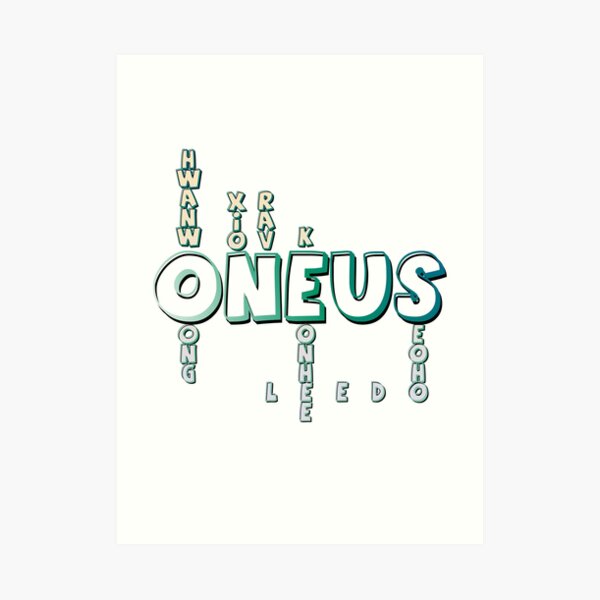 "ONEUS member names logo in official colours" Art Print by ...