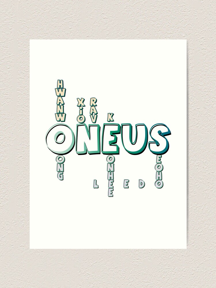 "ONEUS member names logo in official colours" Art Print by ...