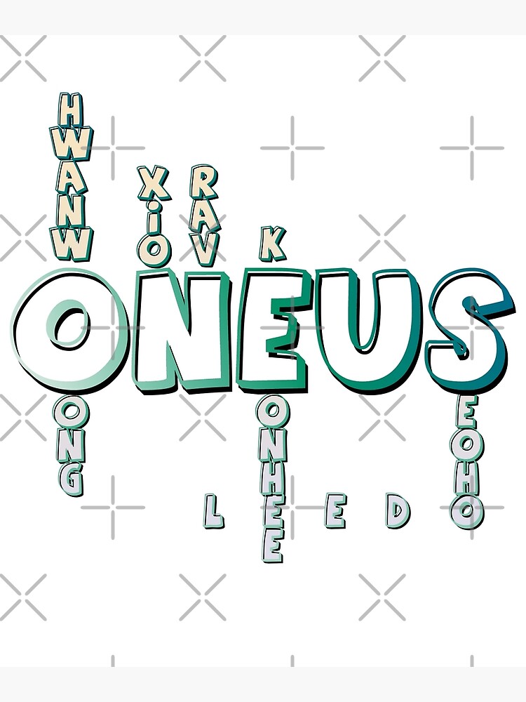 "ONEUS member names logo in official colours" Art Print by ...