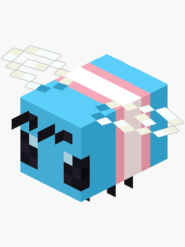 Pegatina «Trans Bandera Minecraft Abeja» de astrocyti | Redbubble
