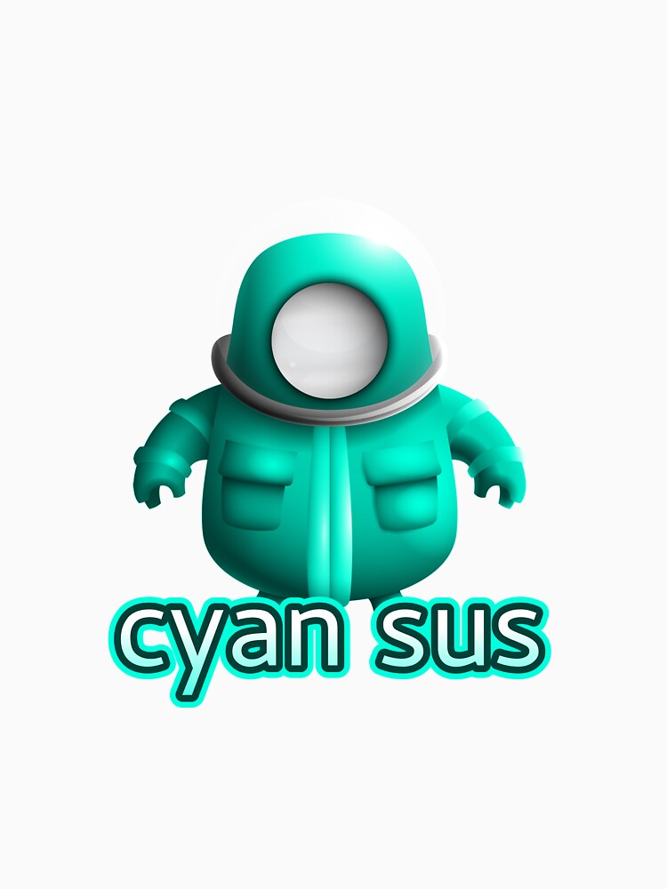 "Among Us: "cyan sus" " T-shirt by ODB-Designs | Redbubble