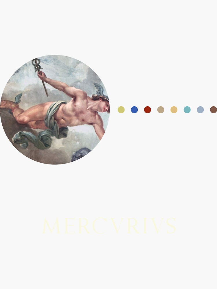 "Solar System - Planets and gods - Mercury" Sticker for Sale by ...