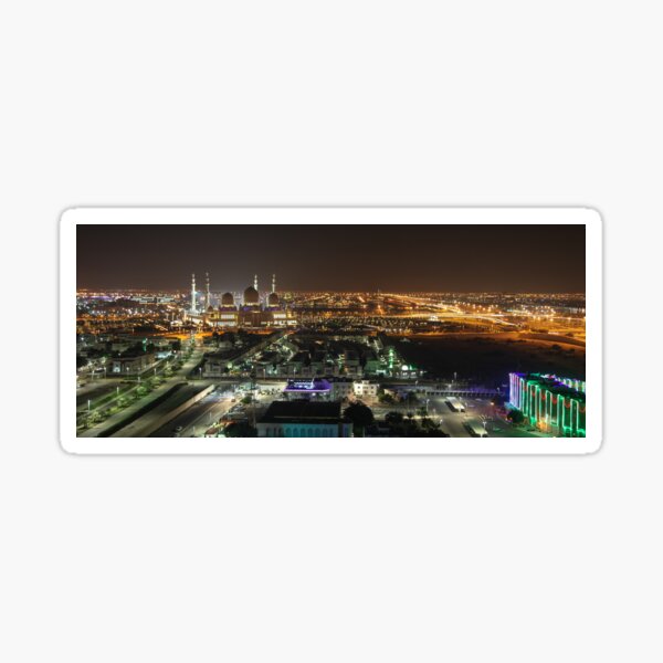 "Sheikh Zayed Grand Central Mosque - Night" Sticker for Sale by ...