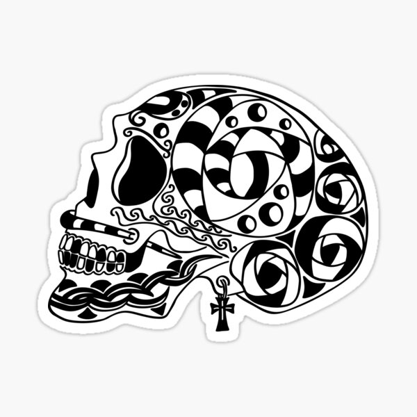 "Art skull drawing" Sticker for Sale by Marinakutukova | Redbubble