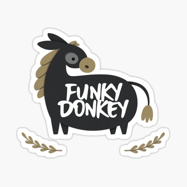 "Funky donkey" Sticker for Sale by Abby7895 | Redbubble