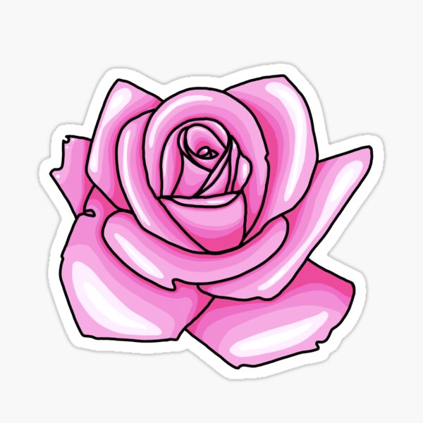 "Light Pink Rose" Sticker for Sale by rinah13art | Redbubble
