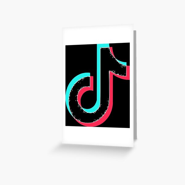 Aesthetic Pink Tik Tok Logo Greeting Cards | Redbubble
