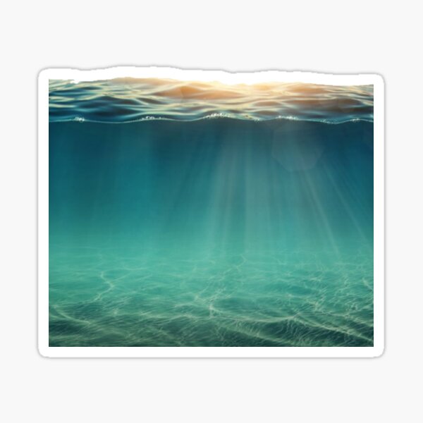"Crystal Clear Aqua Blue Ocean" Sticker for Sale by Krikch | Redbubble