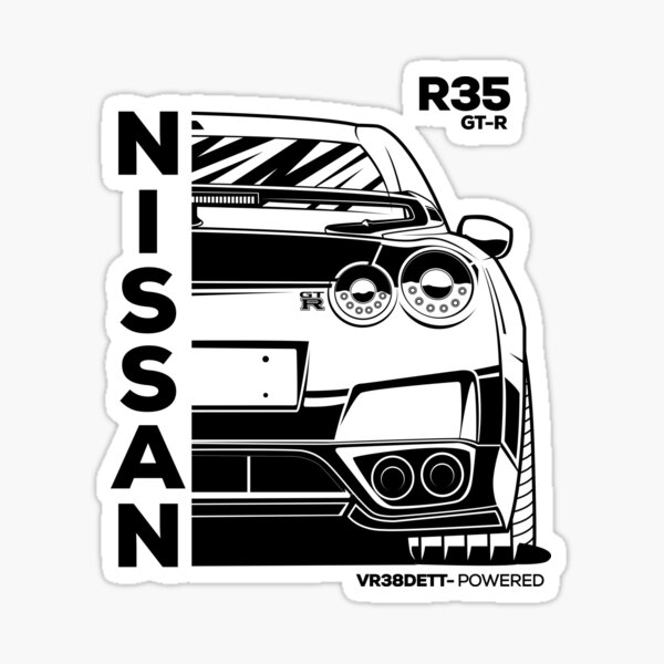 "R35 GTR" Sticker for Sale by -GrandeArt- | Redbubble