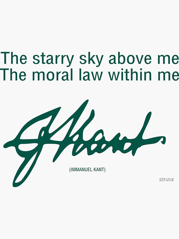 "Immanuel Kant - Signature" Sticker for Sale by strunz | Redbubble