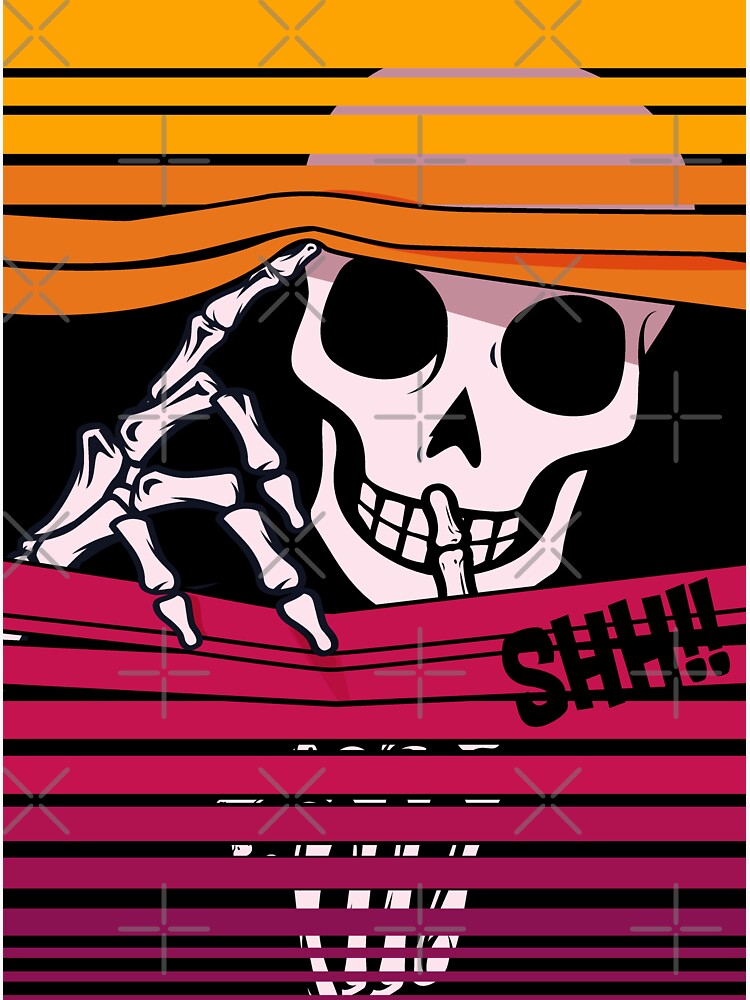 "Shh. The skull behind a vintage Sunset " Sticker for Sale by ...