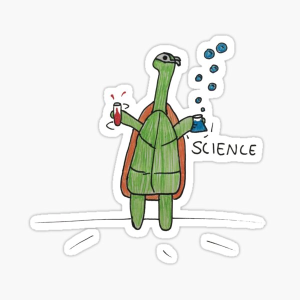 "Science Turtle" Sticker by Turtelle | Redbubble