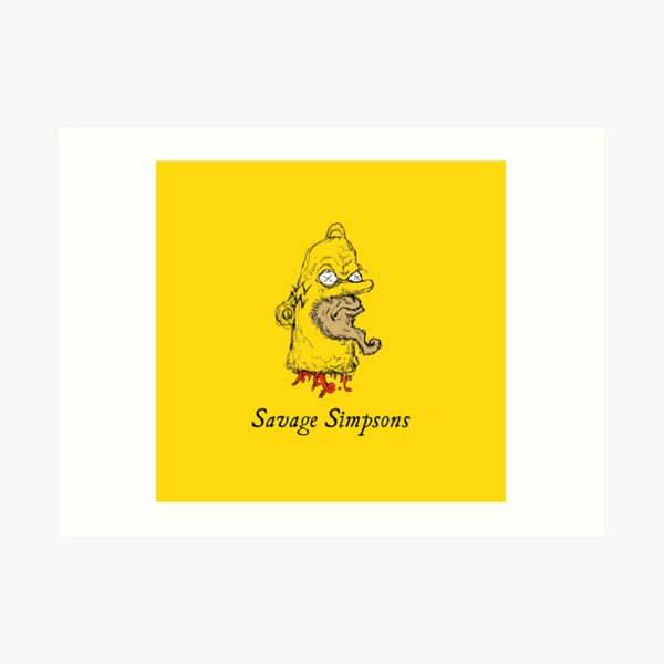 "Savage Simpsons Logo" Art Print by ArtMerchant | Redbubble