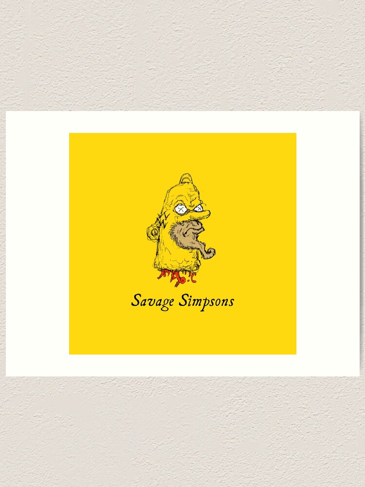 "Savage Simpsons Logo" Art Print by ArtMerchant | Redbubble