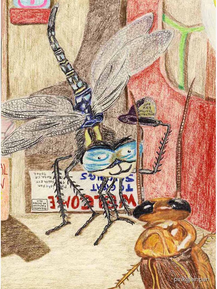 "Detective Dragonfly Sir Humphrey Meets Cockroach Desiree" Sticker for ...