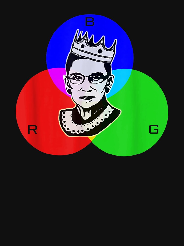 "Notorious RBG RGB Red Blue Green Ruth Bader Ginsburg" T-shirt by ...