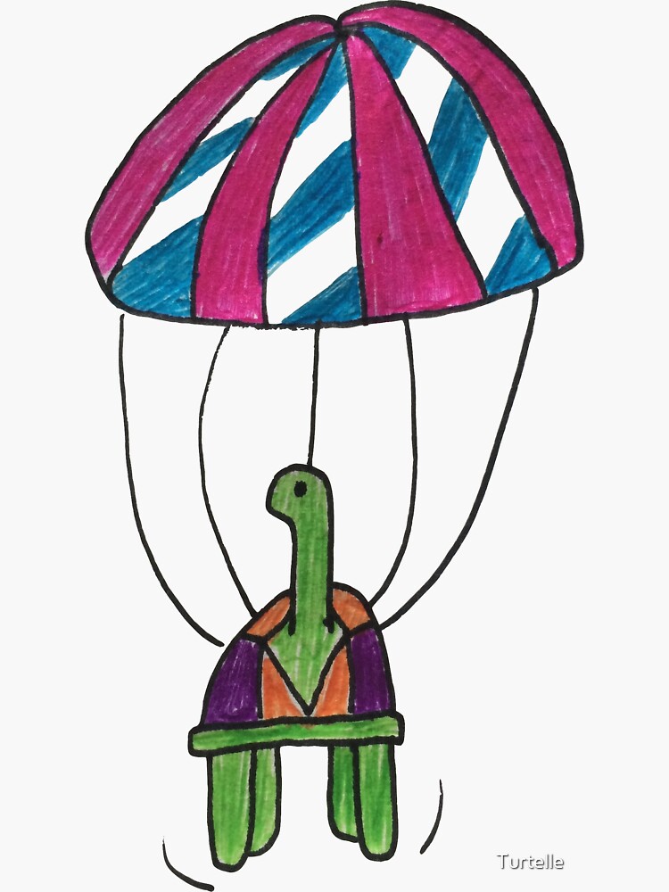"Hot Air Balloon Turtle" Sticker by Turtelle | Redbubble