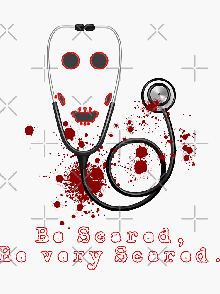 "be scared, be very scared" Sticker by Kishioushi | Redbubble