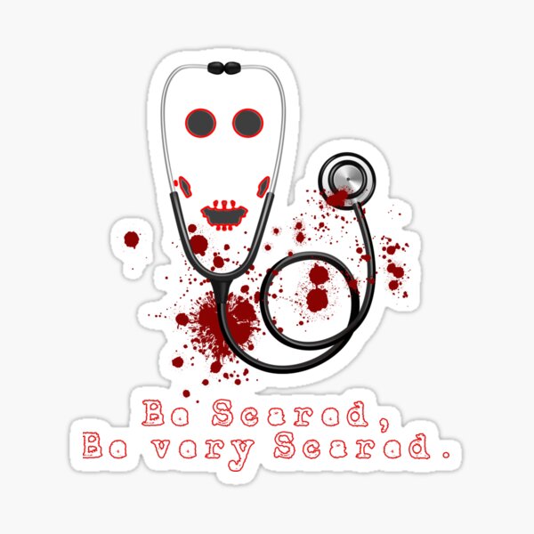 "be scared, be very scared" Sticker by Kishioushi | Redbubble