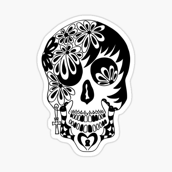 "Art skull drawing" Sticker for Sale by Marinakutukova | Redbubble