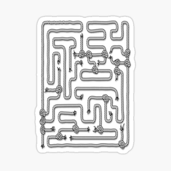 "Quiz Test Rope Maze" Sticker for Sale by Fashimation20 | Redbubble