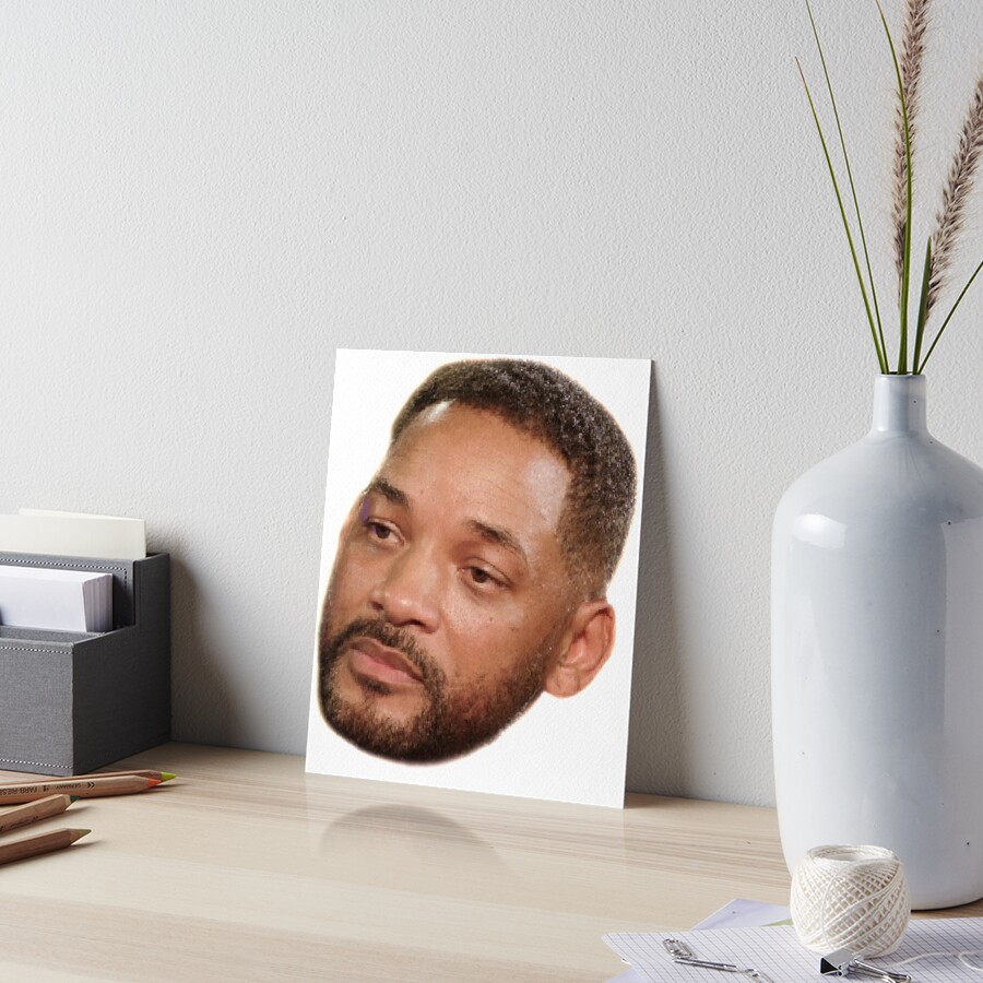 "Sad Will Smith Head" Art Board Print by MorphHumor | Redbubble